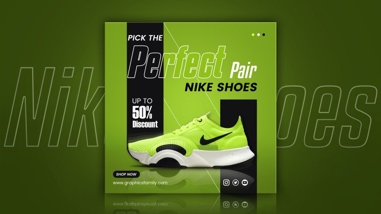 Free PSD Shoes social media Instagram post banner template – GraphicsFamily