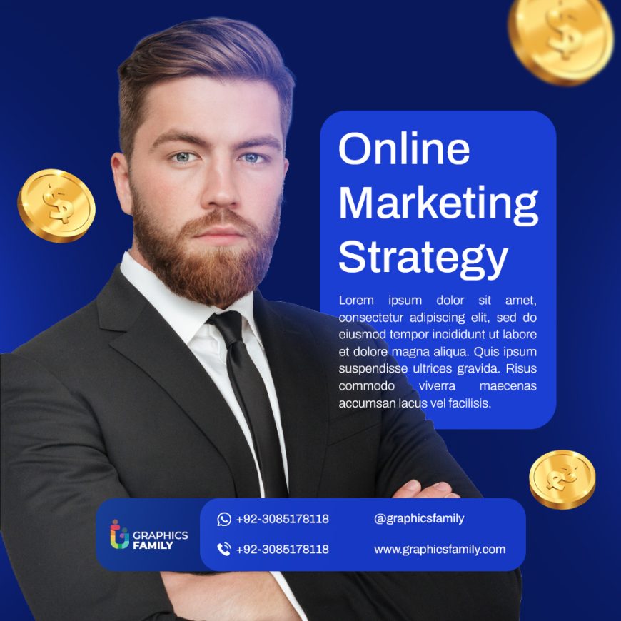 Social Media Post Layout Set with Blue and Teal Overlay Elements ...