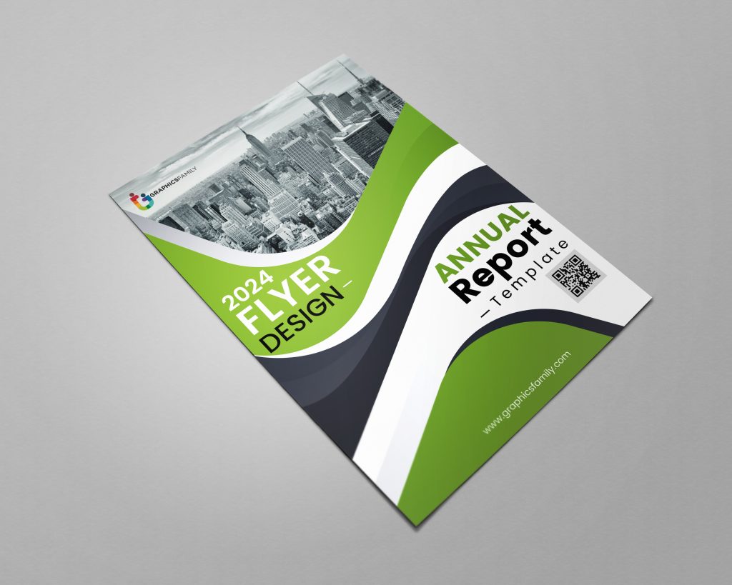Green Cover Annual Report Template – GraphicsFamily