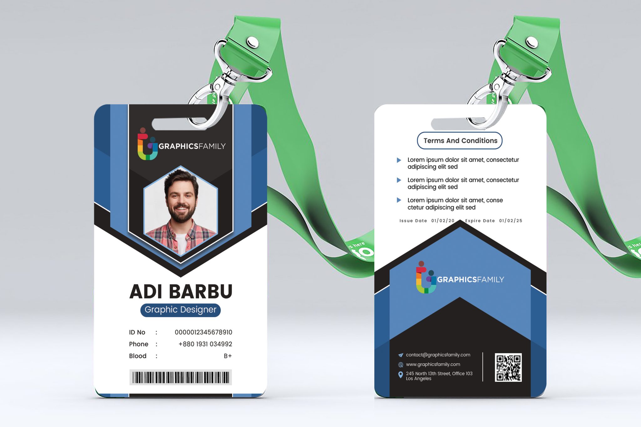Modern Corporate Business Identity Card Template – GraphicsFamily