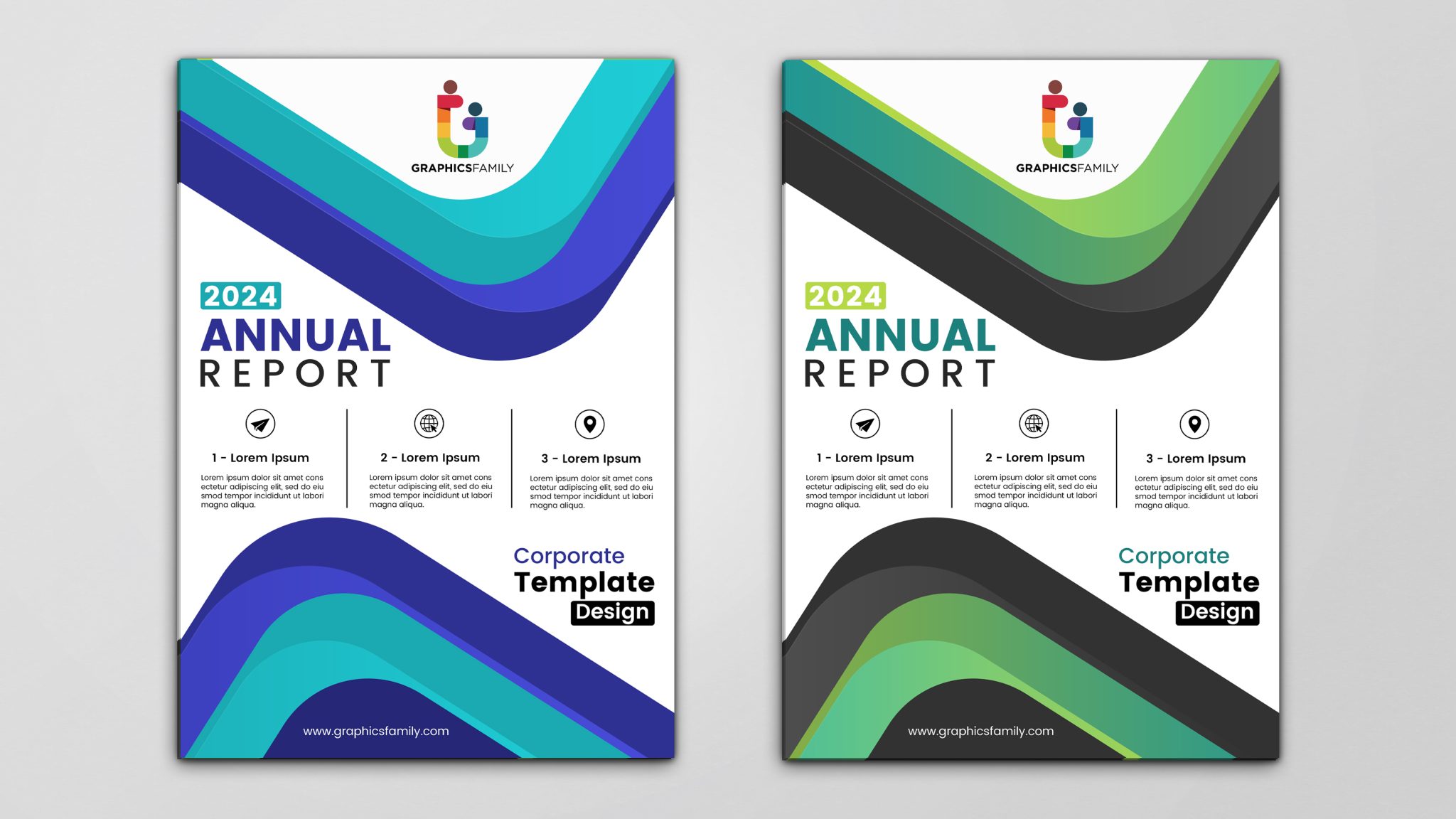 Modern annual report design template concept vector image – GraphicsFamily