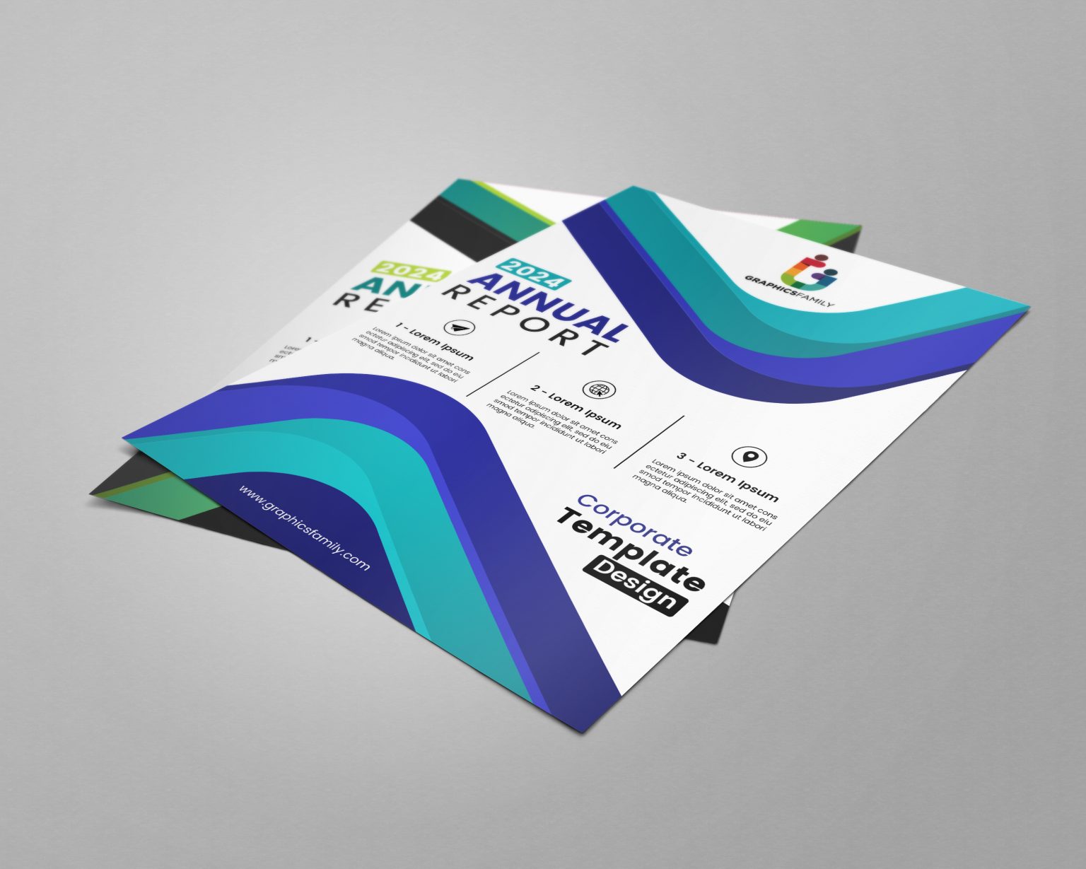 Modern annual report design template concept vector image – GraphicsFamily