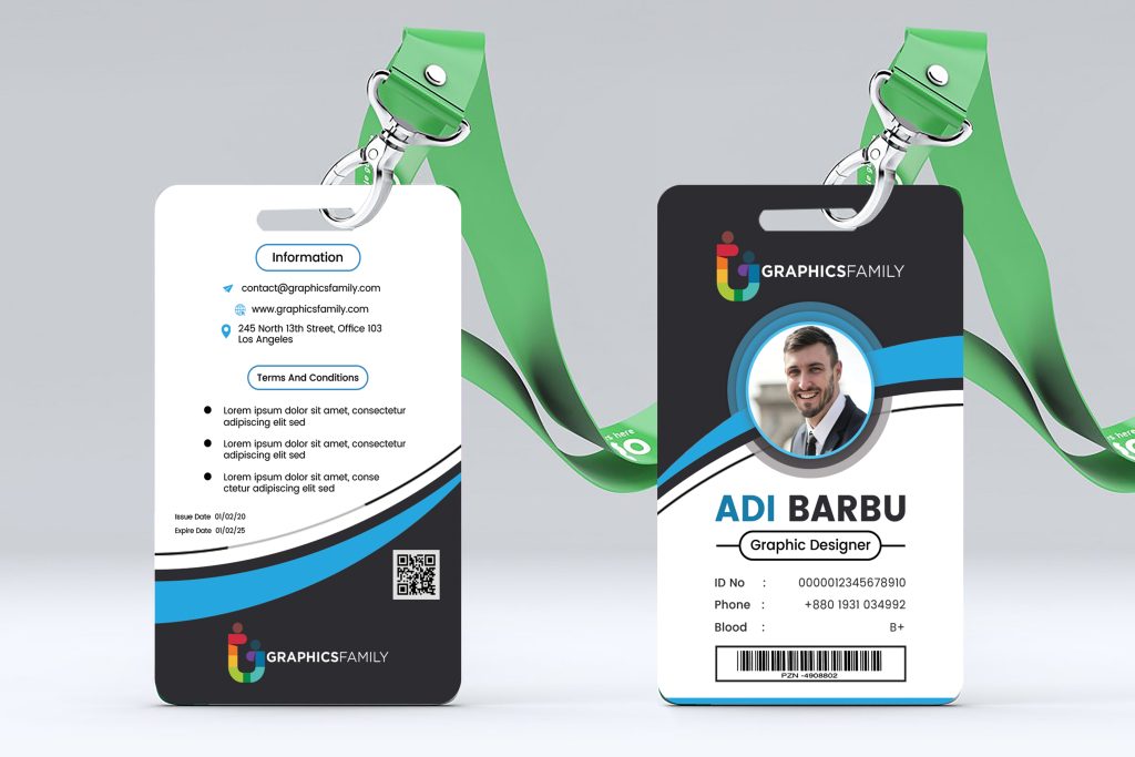 Office Identification Card Design Template – GraphicsFamily