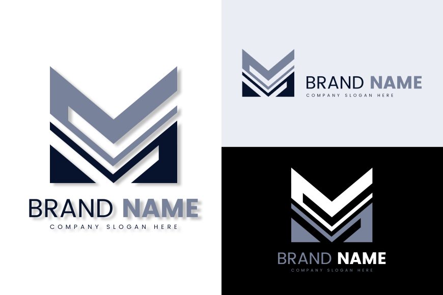 Overlay letter m logo design template vector image – GraphicsFamily