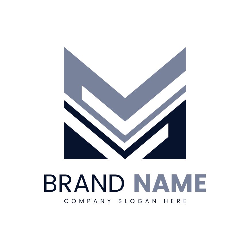 Overlay letter m logo design template vector image – GraphicsFamily