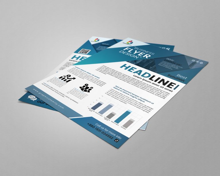 Double Side Presentation Flyer Design Template – GraphicsFamily