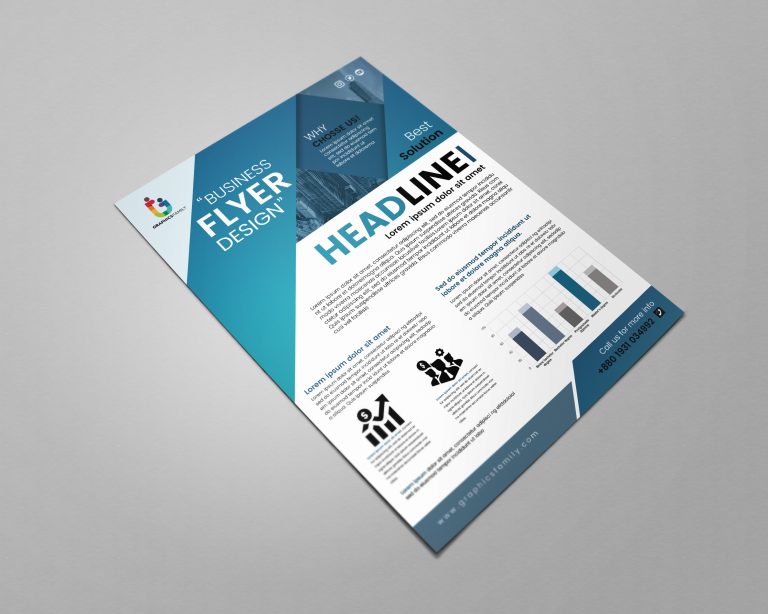 Double Side Presentation Flyer Design Template – GraphicsFamily