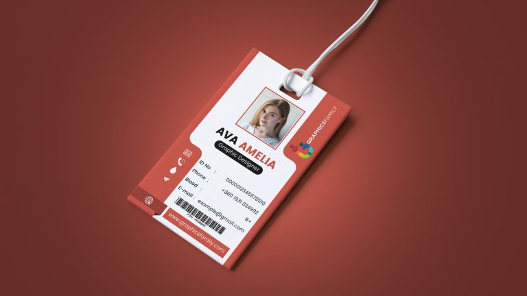 Professional Identification Card Template Design – GraphicsFamily