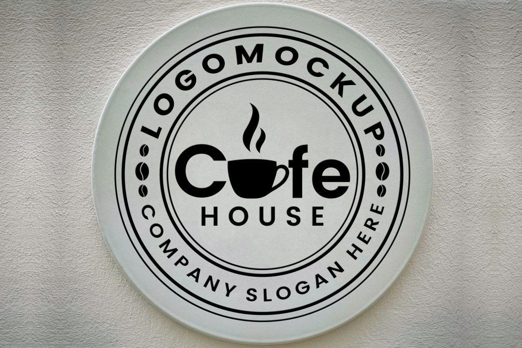 Round Signage Logo Mockup – GraphicsFamily