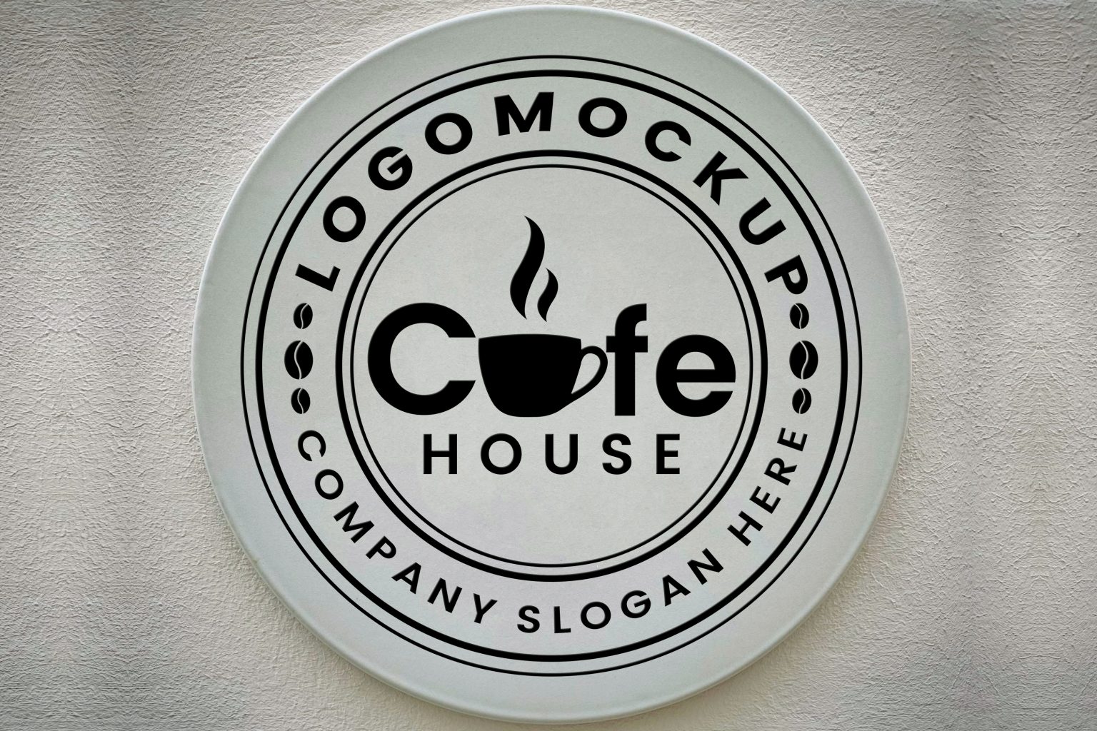 Round Signage Logo Mockup – GraphicsFamily