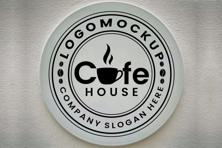 Round Signage Logo Mockup – GraphicsFamily