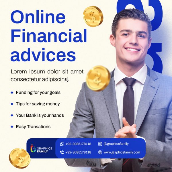 Social Media Post Layout Set with Blue and Teal Overlay Elements ...