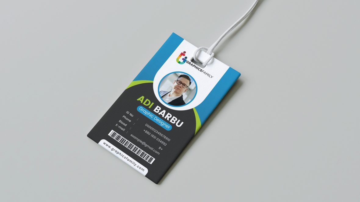 Templates Business Identification Card Blue And Black Template ...