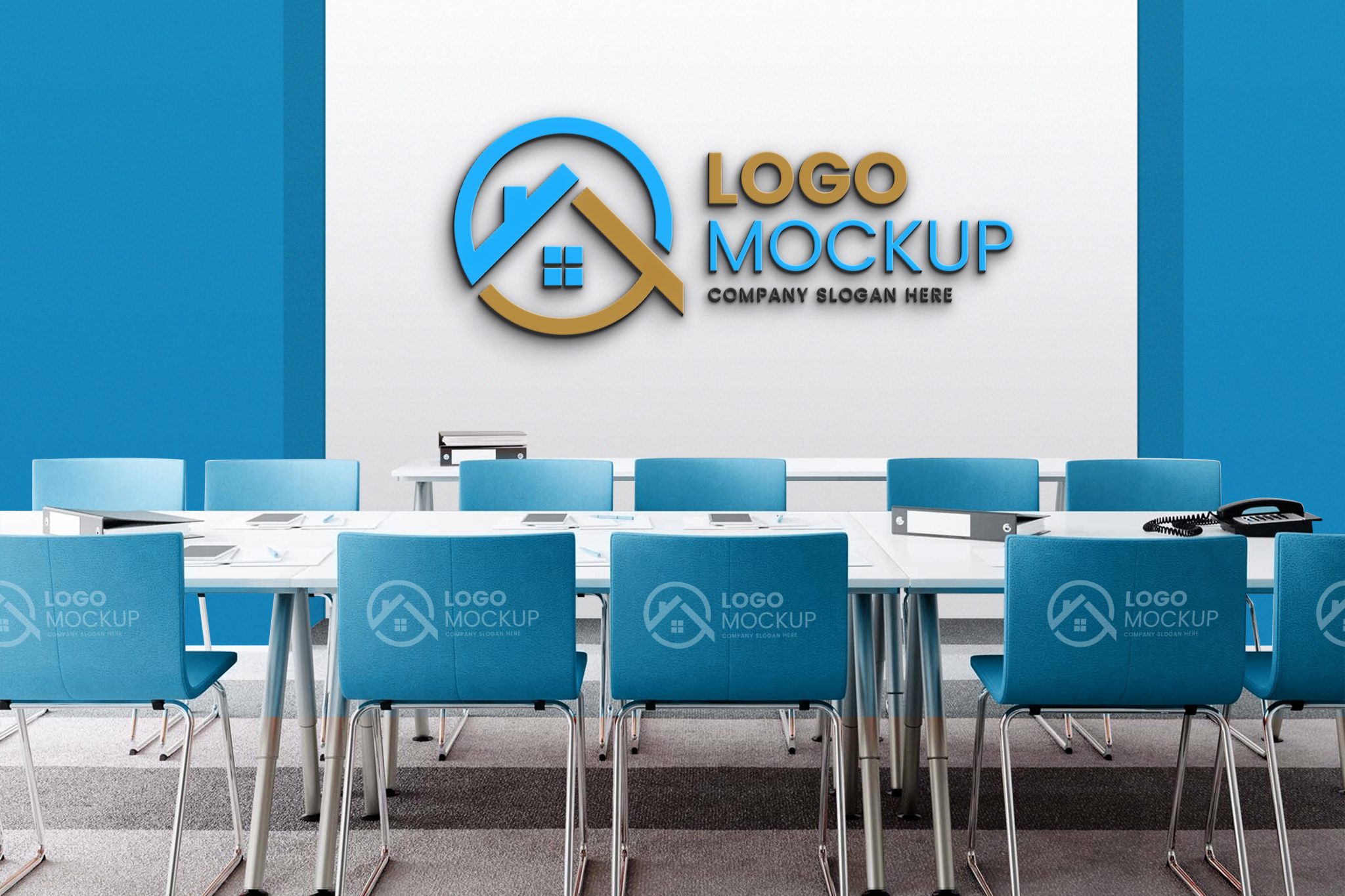 79+ Free Office Logo Mockups – GraphicsFamily