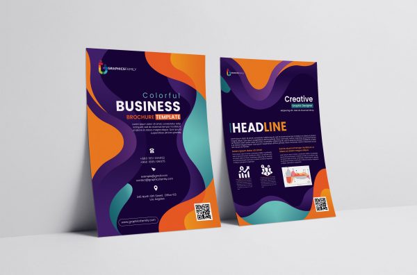Free Colorful Business Brochure Template – GraphicsFamily