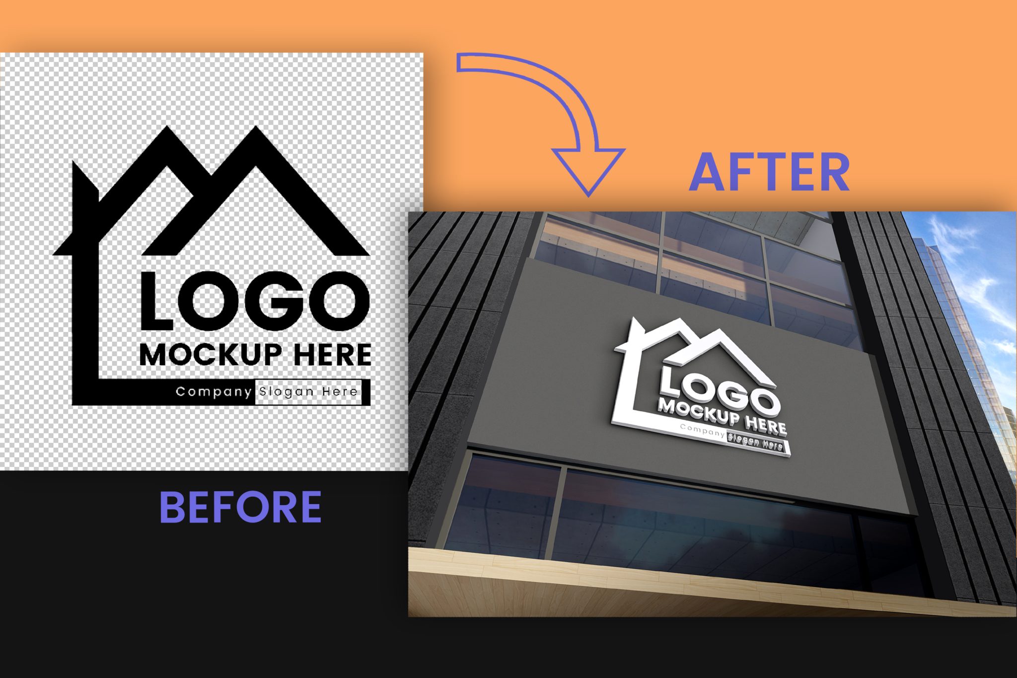 High-Quality Free 3D Wall Logo MockUp Download – GraphicsFamily