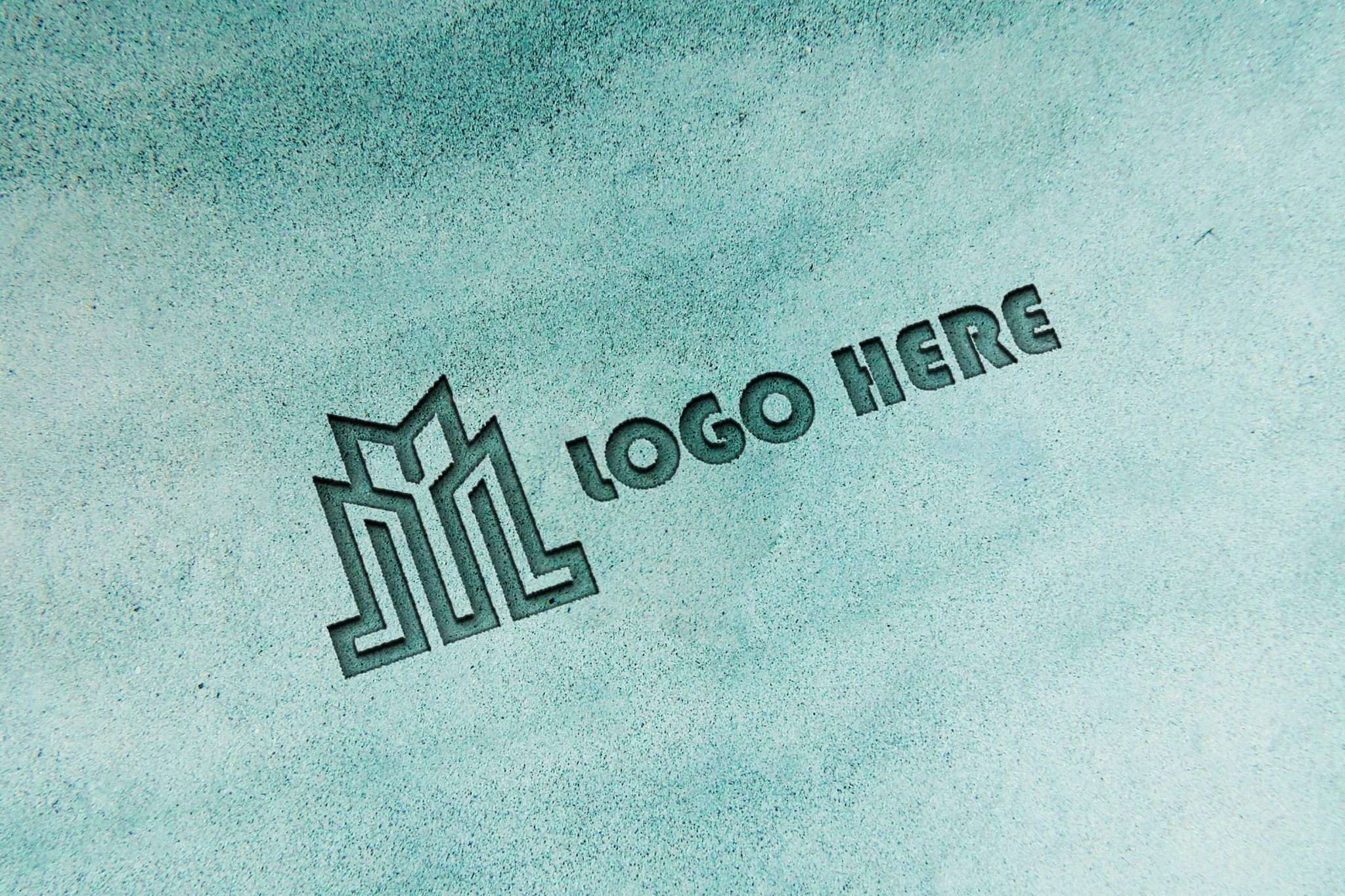 Blue Sand Logo Mockup – GraphicsFamily