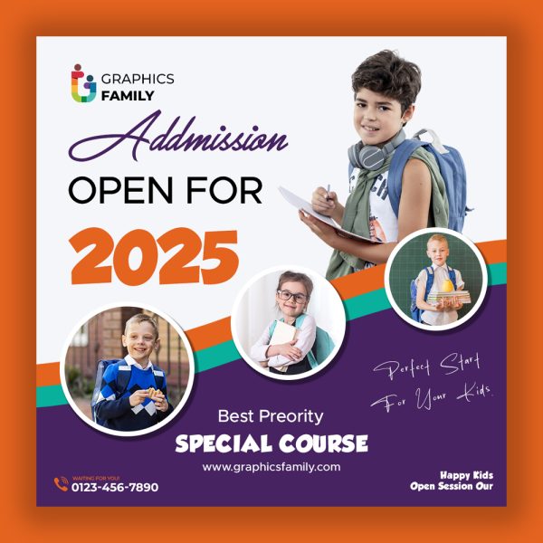 Free Social Media Post Design for School – GraphicsFamily