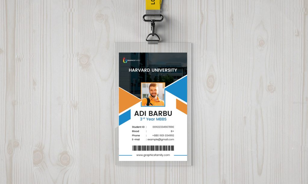 Corporate University Id Card Template – GraphicsFamily