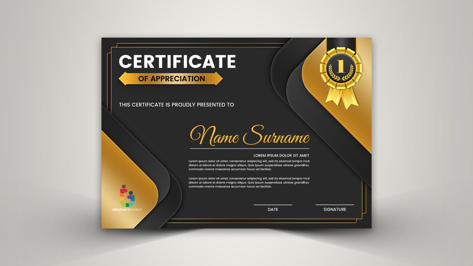 142+ Free Certificate Templates Download - GraphicsFamily