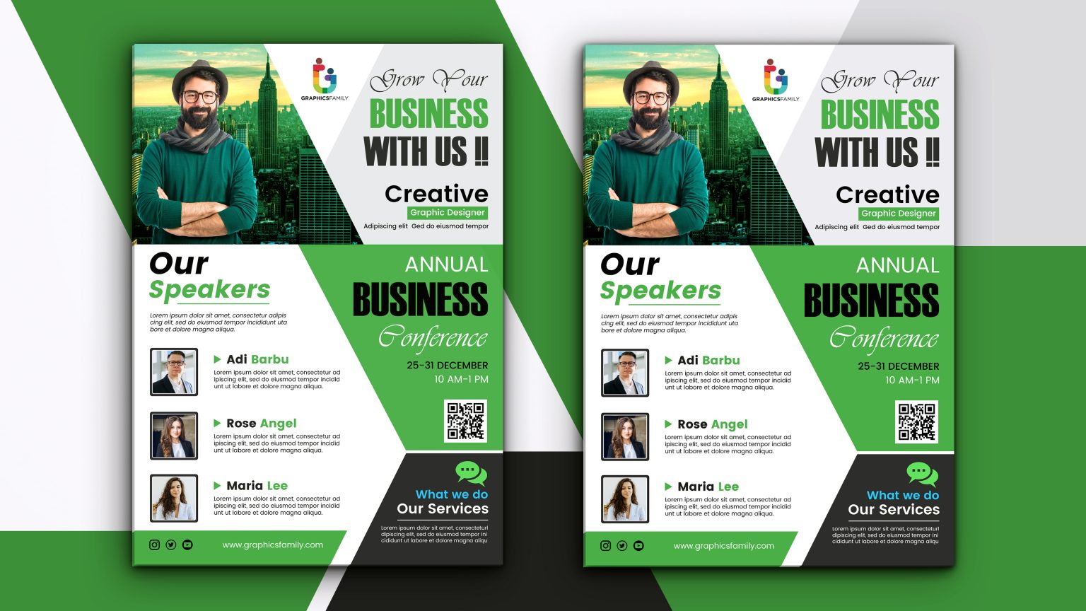 Free PSD Corporate Business Conference Flyer Template – GraphicsFamily