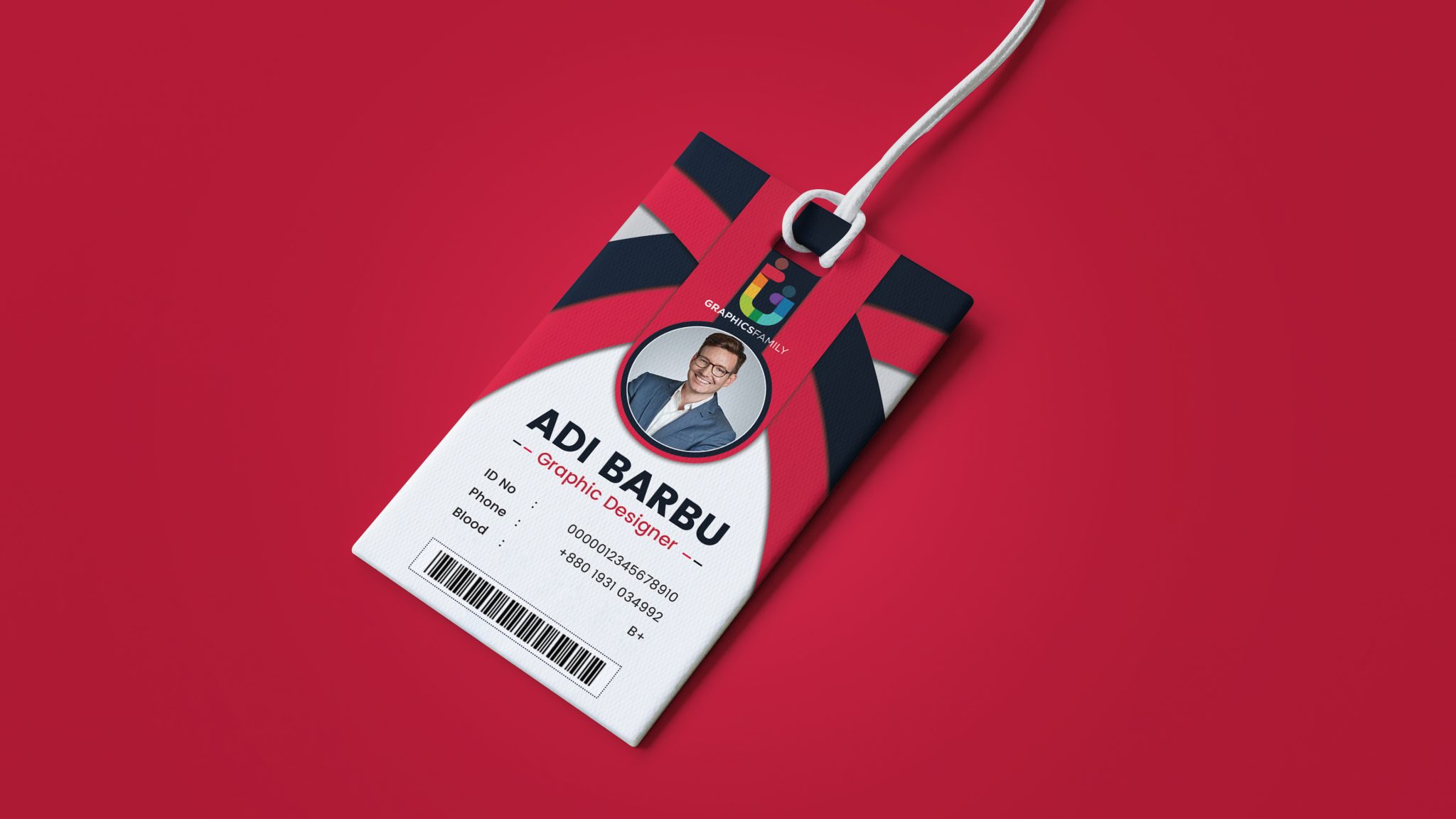 Company Access Id Card Template – GraphicsFamily